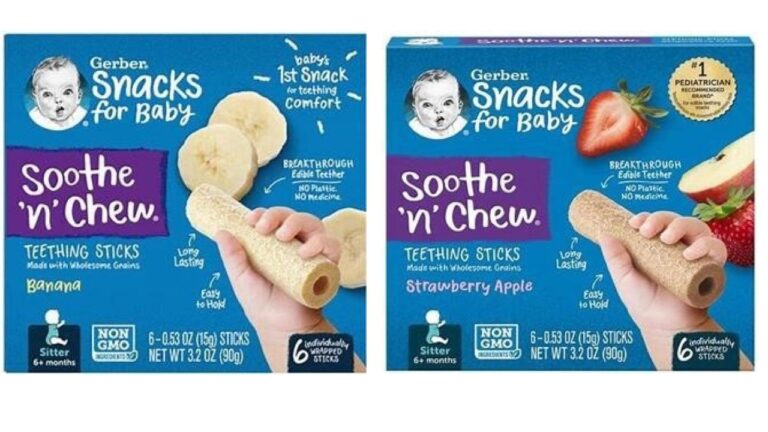 Gerber announces recall for Gerber Soothe N Chew Teething Sticks