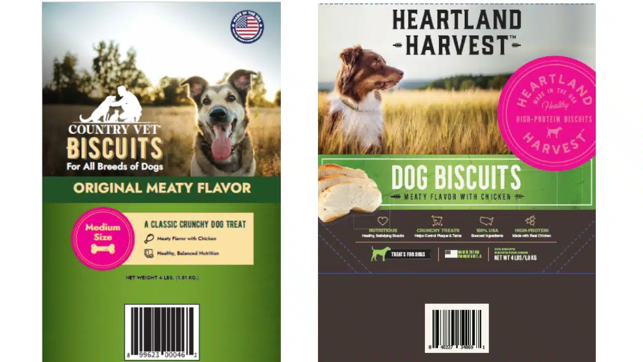 Country Vet and Heartland Harvest recall dog biscuits over salmonella scare